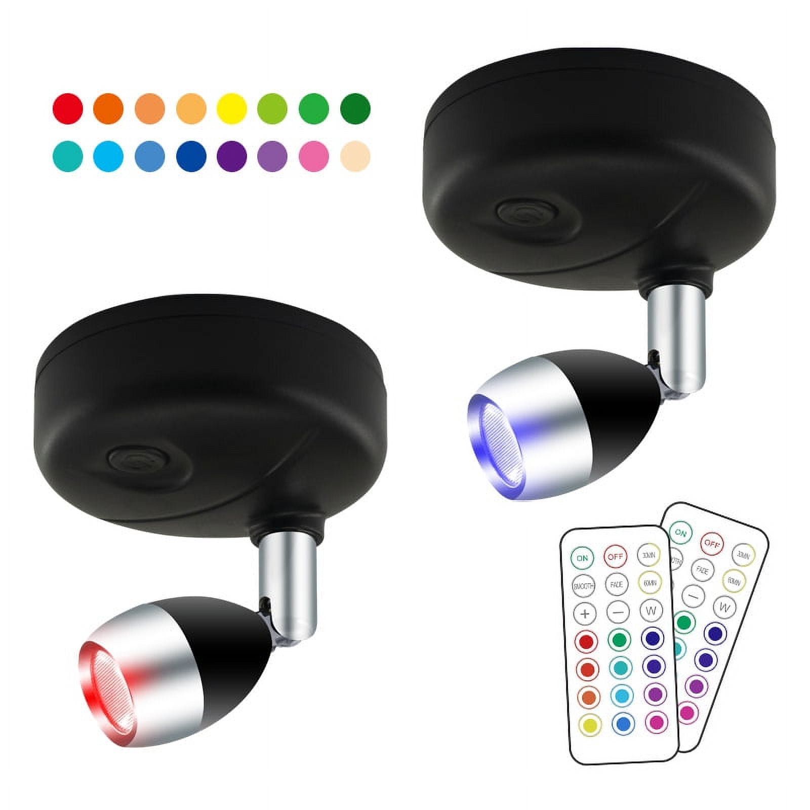 MINKUROW Wireless Spotlight Indoor,Art Lights for Paintings,Dimmable ...