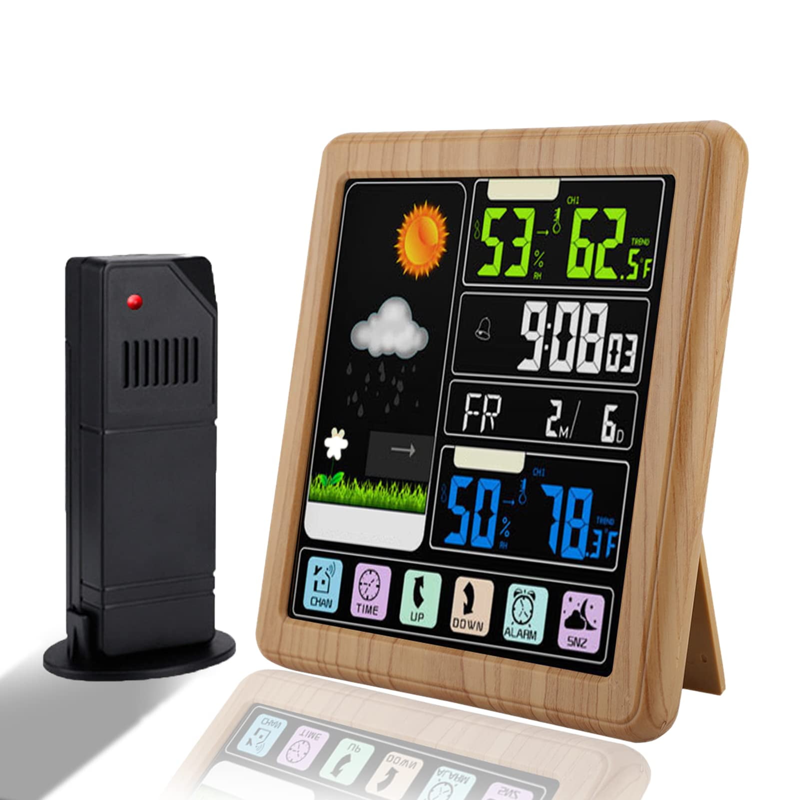 MINKUROW Wireless Weather Station,TS-3310 Colour LCD Full Touch Screen ...