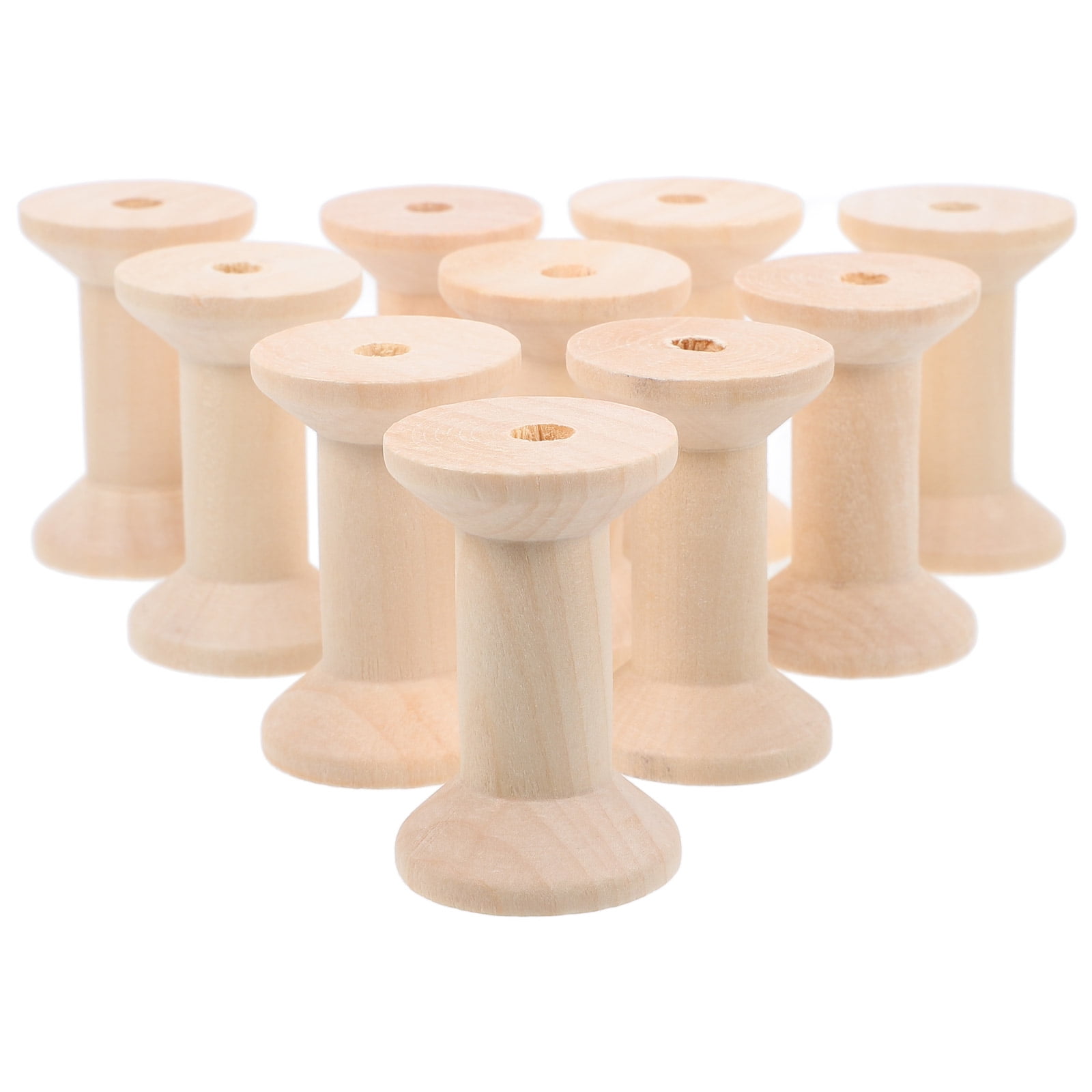 HEMOTON Wooden Spools for DIY Crafts with Smooth Surface and No Burrs ...
