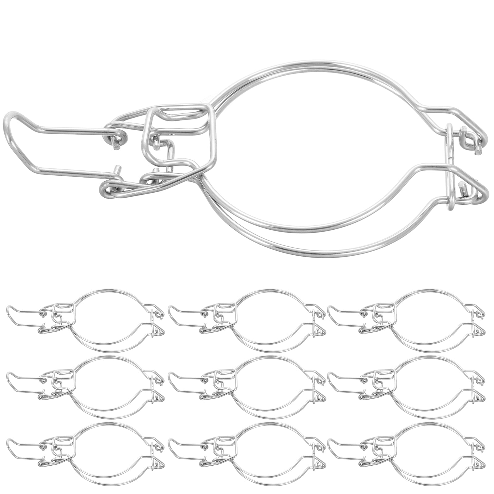 HEMOTON 10pcs Wide Mouth Glass Jar Wire Clamps Jar Sealing Accessories ...