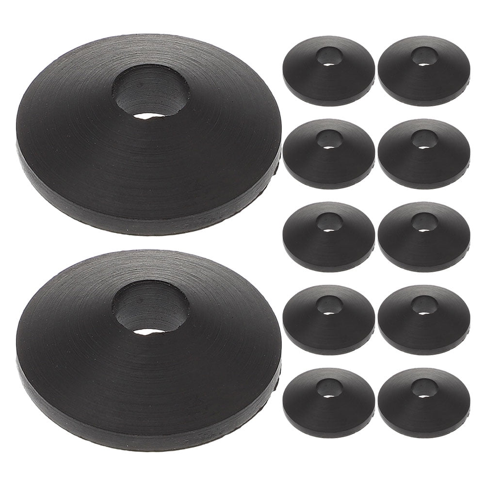 HEMOTON Black Conical Rubber Washers for Toilet Tank Maintenance ...