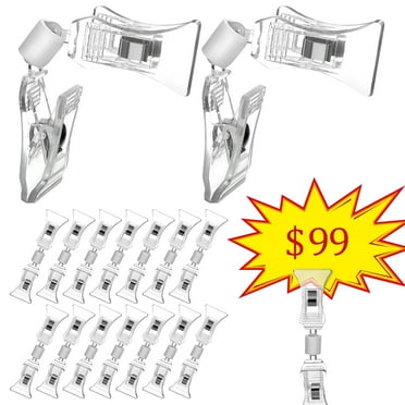 12pcs Price Tag Holder Name Tag Clips Swivel Merchandise Sign Clip ...