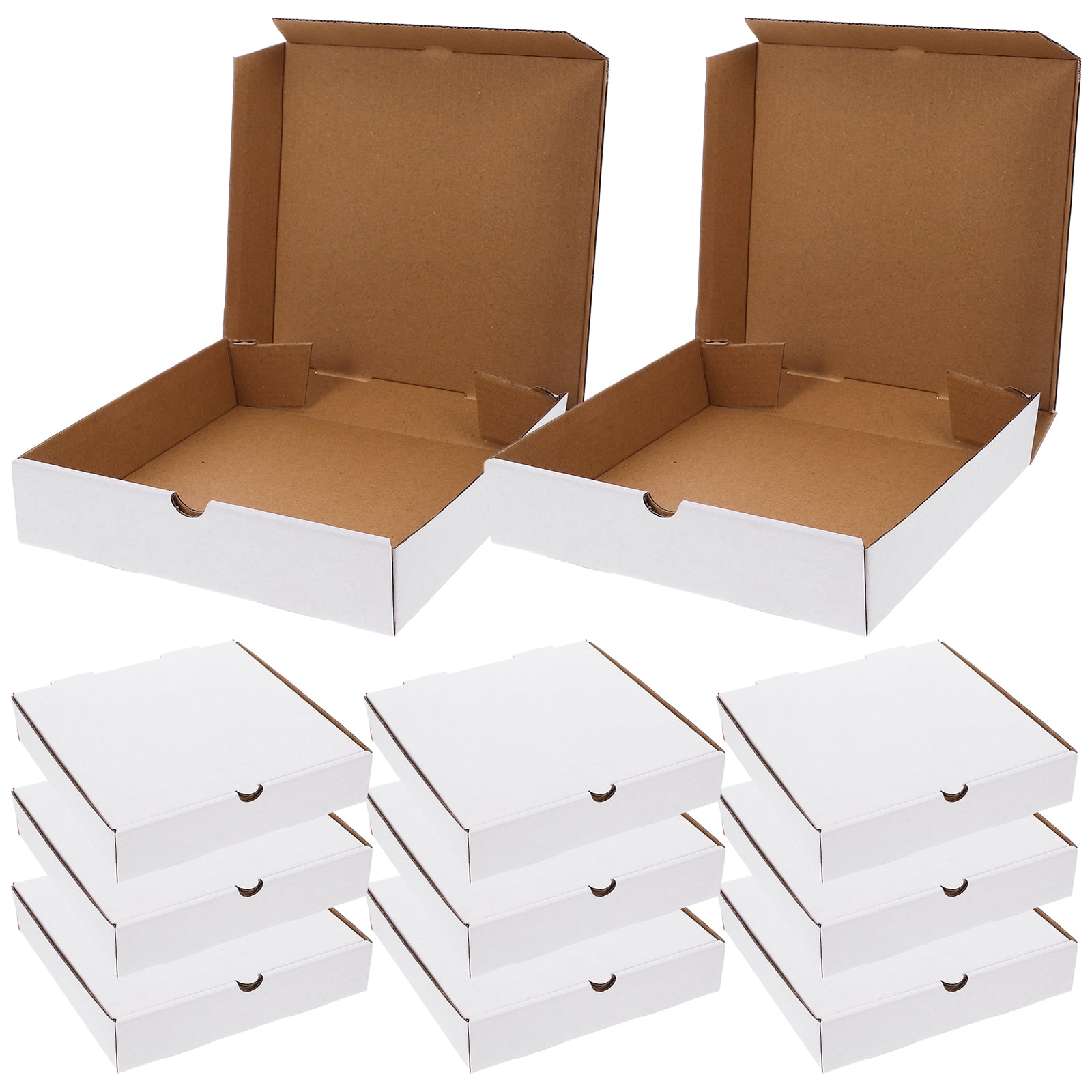 MINLIXIN 30pcs White Kraft Pizza Boxes Small Corrugated Pizza Boxes ...