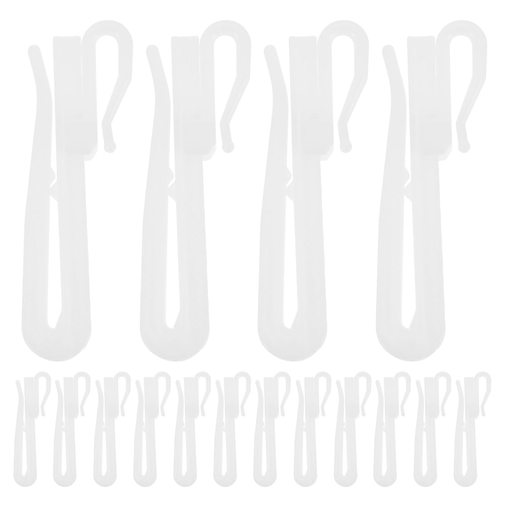 MINLIXIN 80pcs Plastic Curtain Hooks Adjustable Pinch Hooks Pinch ...