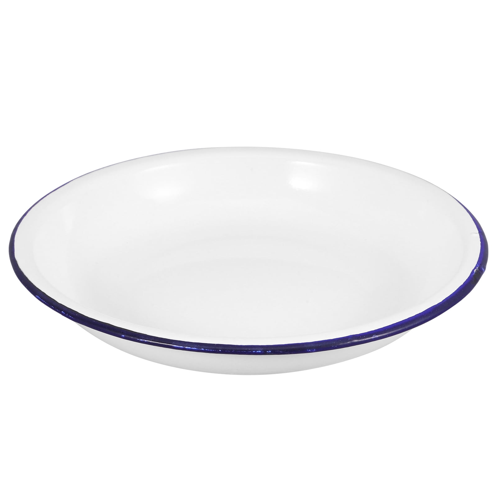 MINLIXIN Enamel Plate Deep Enamel Dinner Plate Vintage Enamel Mixing ...