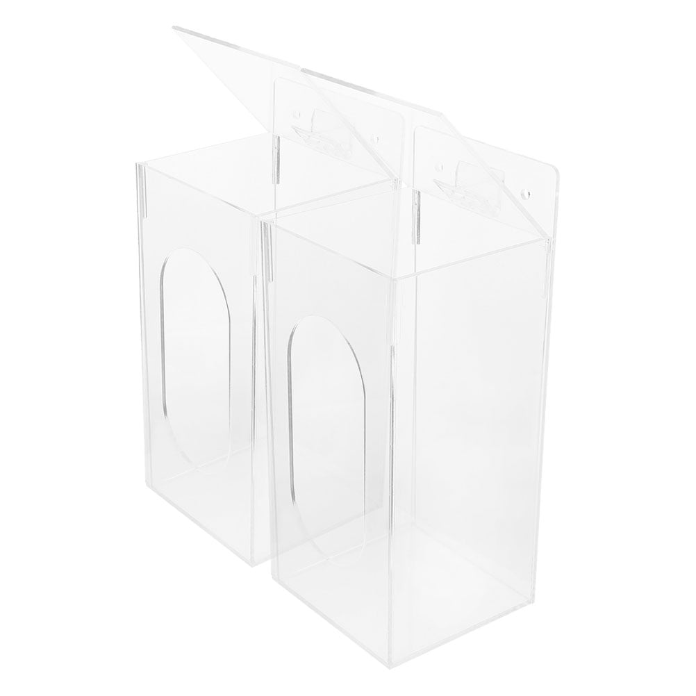 BESTYASH Clear Glove Organizer Box Acrylic Storage Container 2Pcs ...