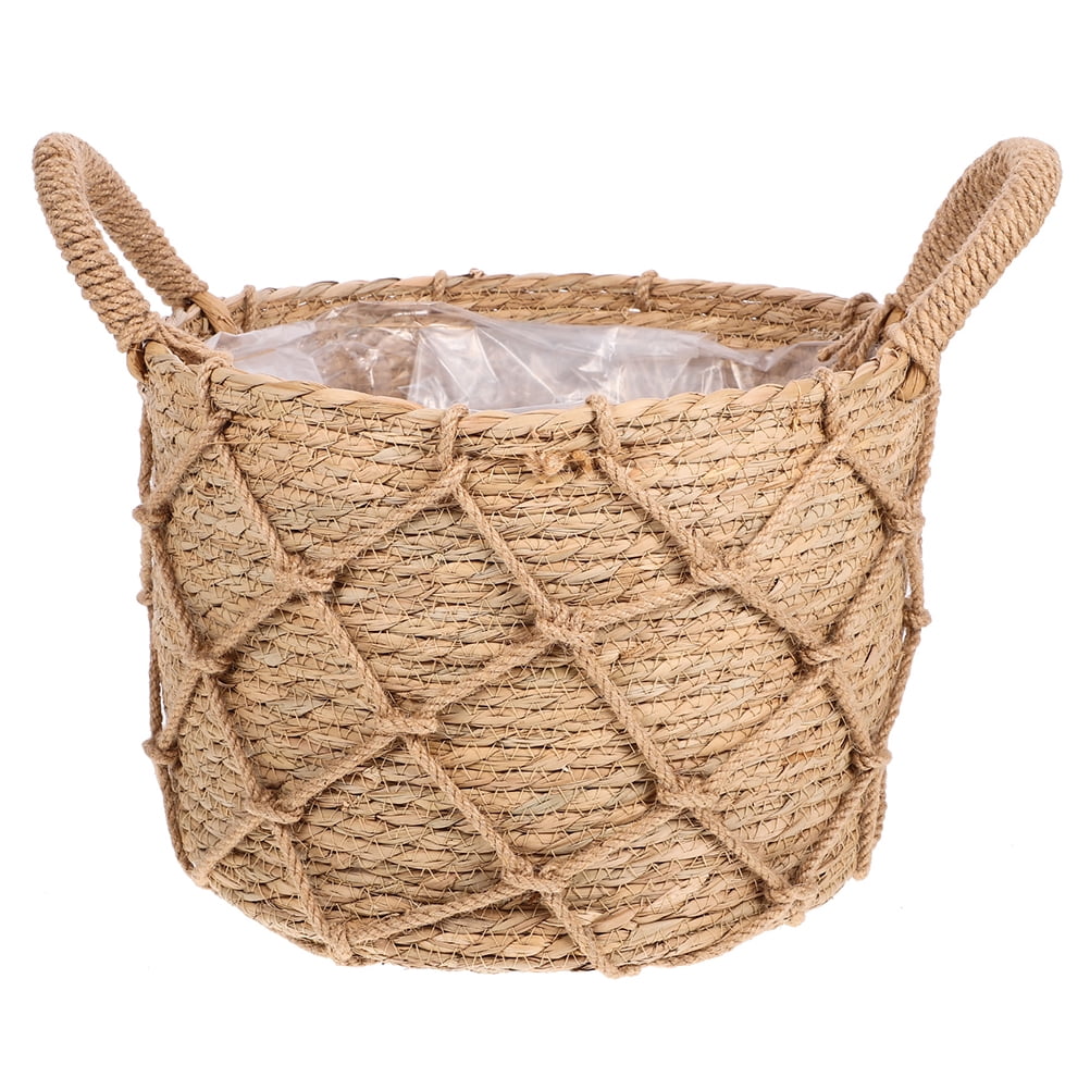 MINLIXIN Portable Weaving Basket Rustic Woven Basket Multi-Purpose ...