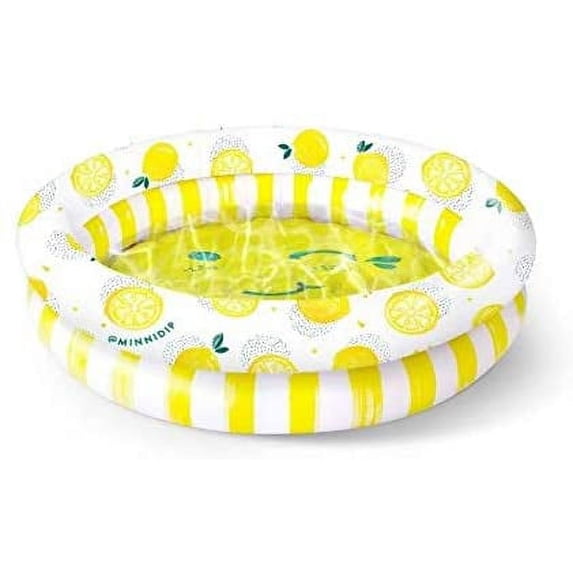 MINNIDIP Inflatable Toddler Swimming Pool, PVC Yellow, Citrus Design ...