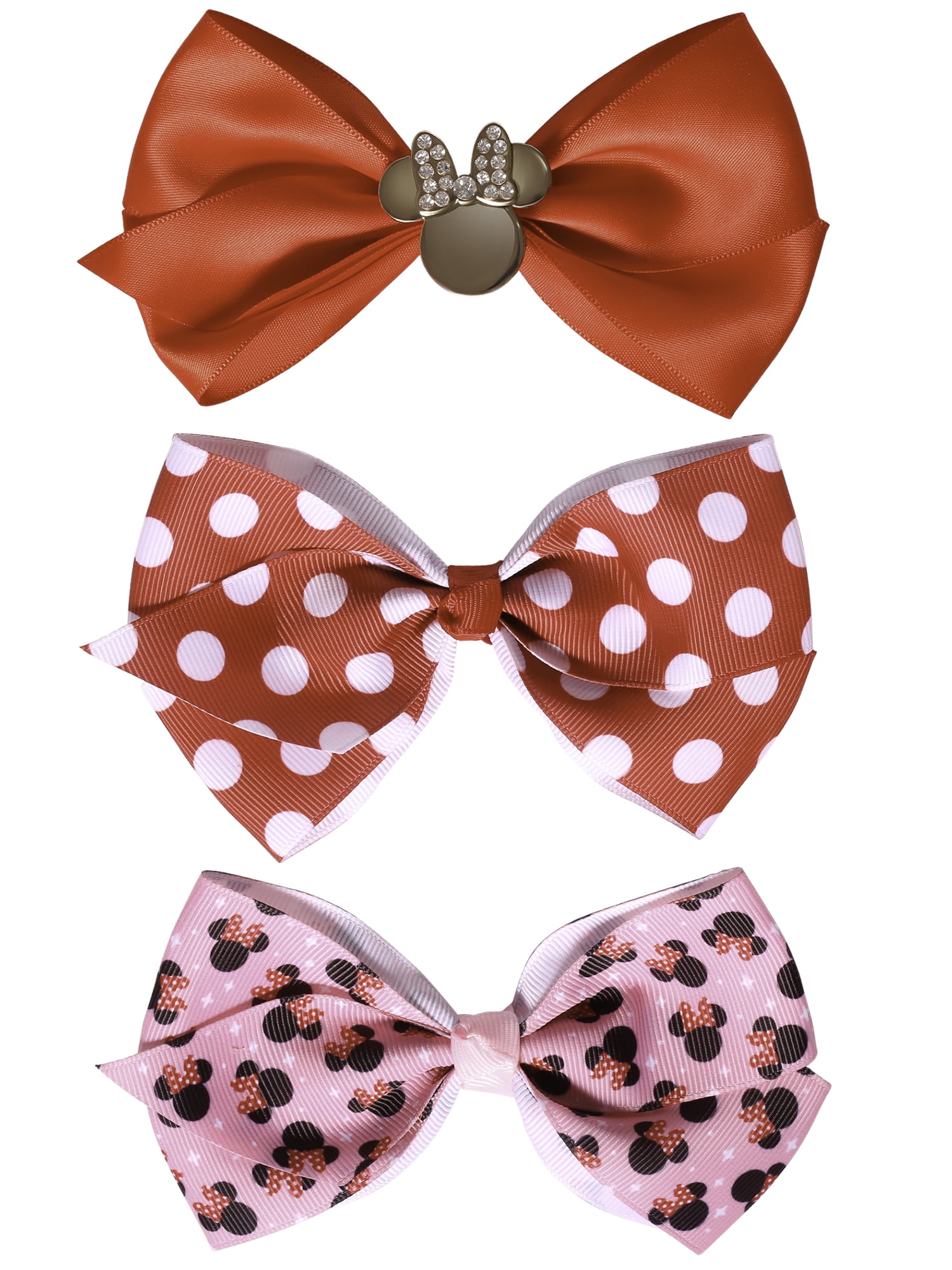 Disney -Minnie Mouse Girl's Bow Hair Clip Set - Walmart.com