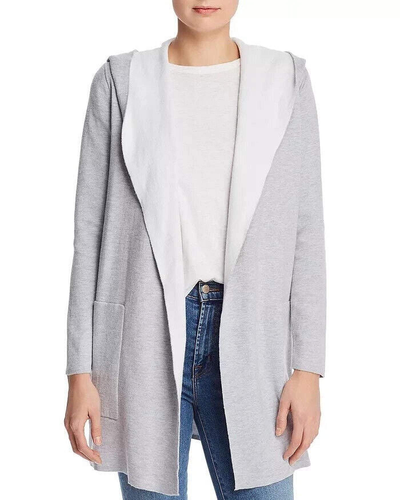 MINNIE ROSE Hooded Duster Cardigan In Grey Flannel XS $285 B4HP ...