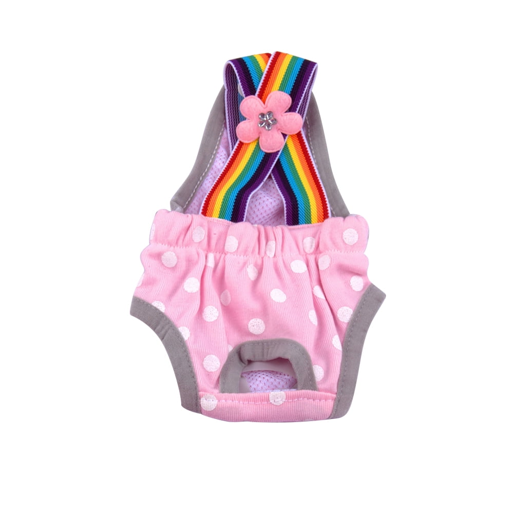 MINQI Pet Physiological Pants Polka Dot Striped Female Dog Underwear ...