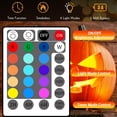 MINSUI-Halloween Pumpkin Lights with Timer Remote, Battery Operated RGB ...
