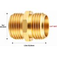 MINSUI-Male to Male Garden Hose Connector,3/4" GHT Brass Double Male ...