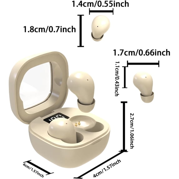 MINSUI-Mini Earbuds for Work and Sleep, Small Bluetooth 5.3 Headphones ...