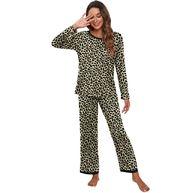 MINTREUS Women's Soft Pajama Set, Long Sleeve Sleepwear, Lightweight ...