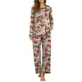 MINTREUS Women's Pajama Set Long Sleeve Sleepwear Set Soft Two Piece ...