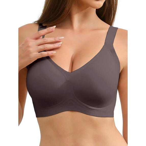 MINTREUS Bras for Women Supportive Wireless Push Up Bras Comfort No Underwire Full Coverage ...
