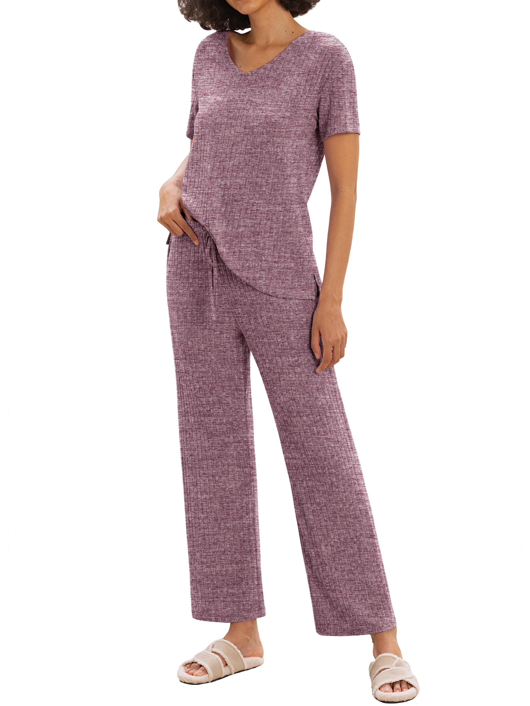 Cinema Studio Women's Missy Size Knit and Flannel Pajama Set - Walmart.com