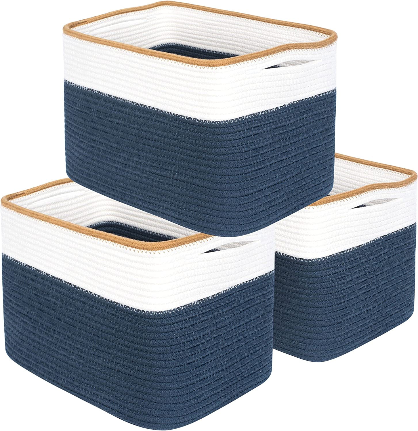 MINTWOOD Design 3-Pack Storage Baskets for Shelves, Playroom and ...