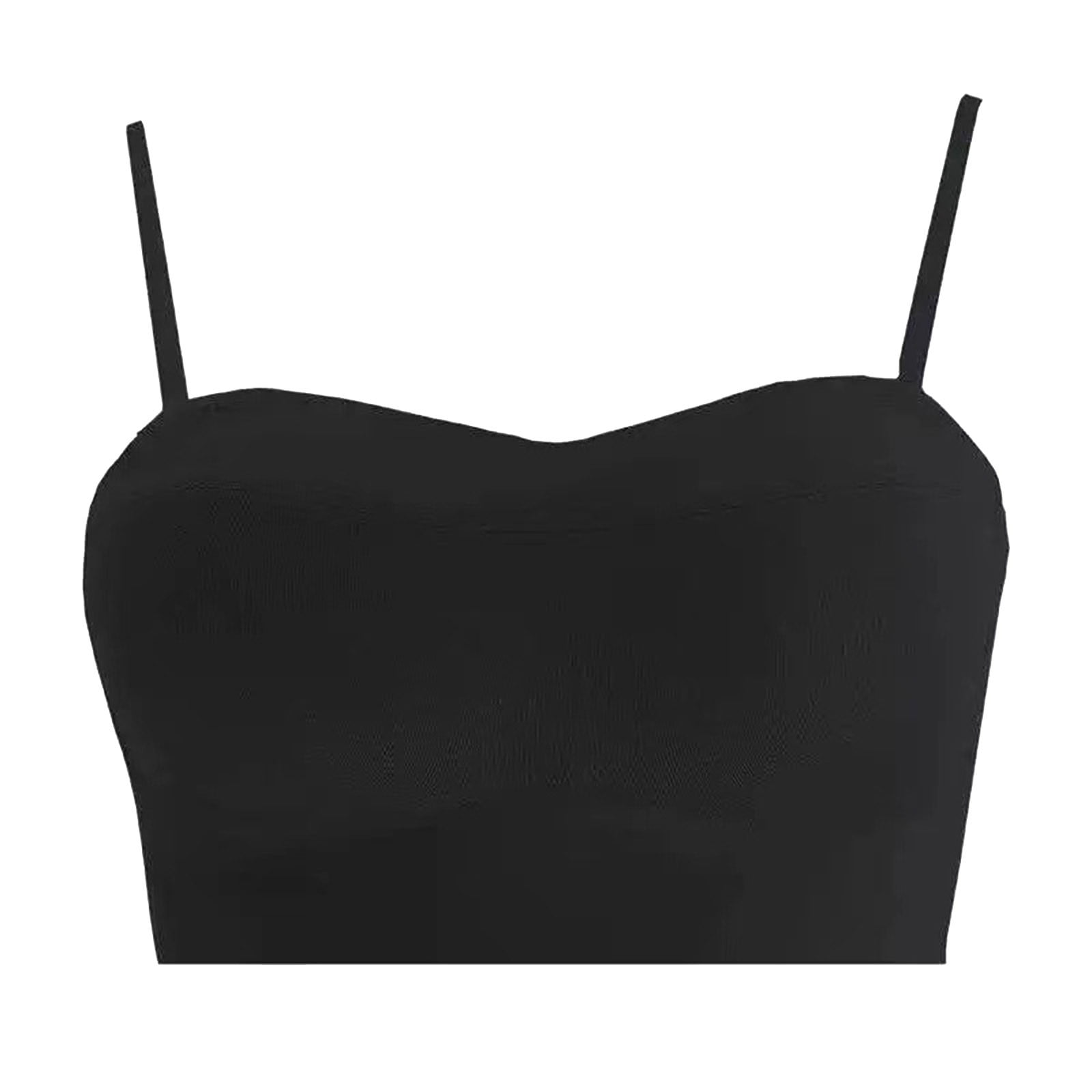 MINZON U Neck Bra Padded Seamless Bralette Straps Sleeping Bra For ...
