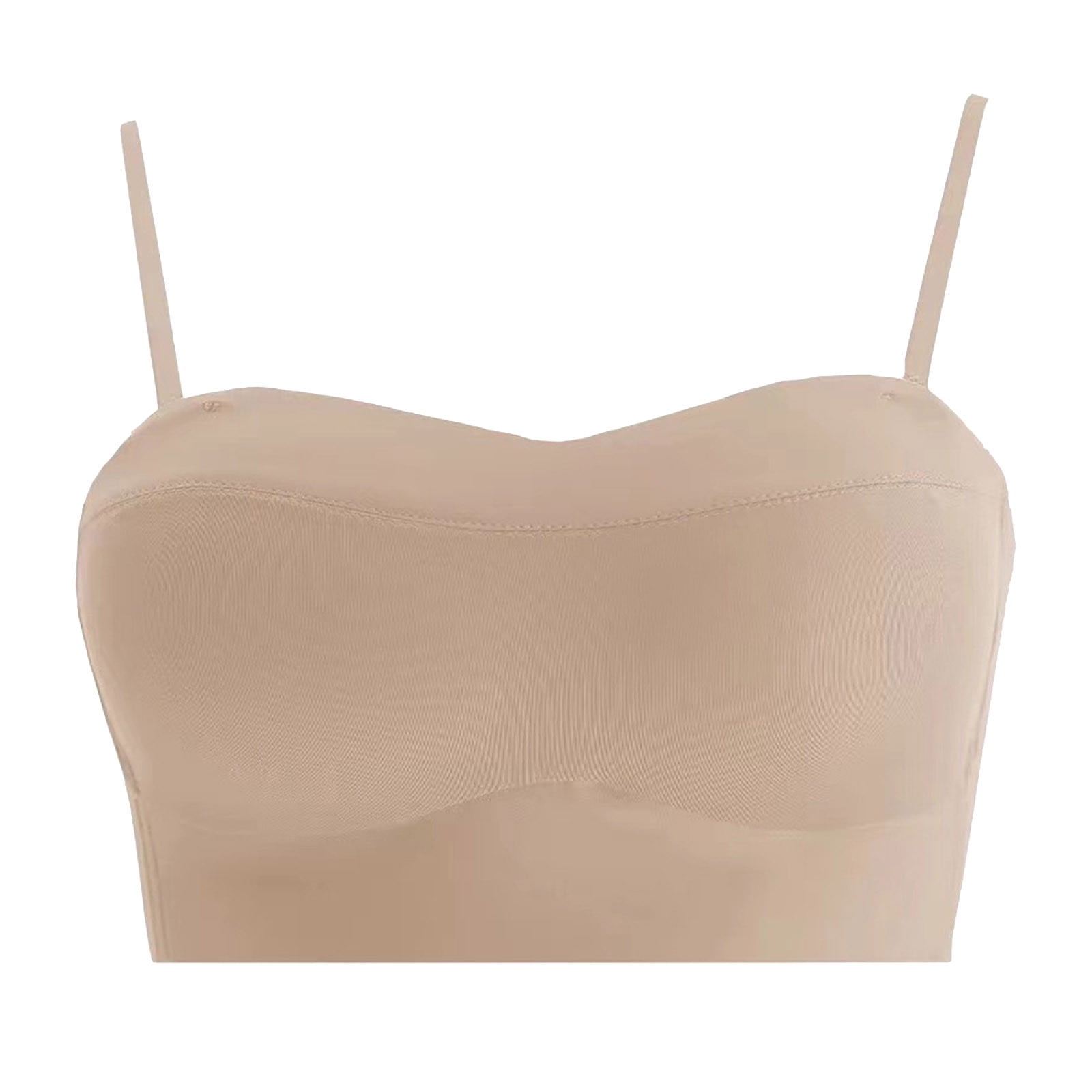 MINZON U Neck Bra Padded Seamless Bralette Straps Sleeping Bra For ...