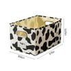 6 Packs Large Storage Bins Cubes Foldable Cow Print Boxes Fabric Cotton ...