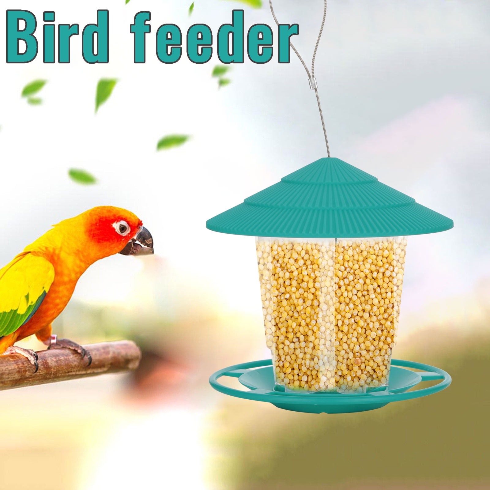 MINzYI Hanging Bird Feeder Parrots Bird Feeder Automatic Bird Feeder ...