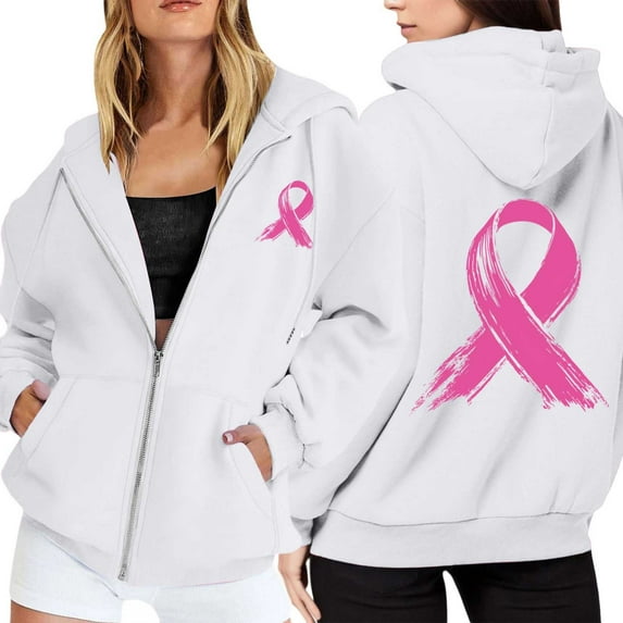 AWZXDE Women's Long-Sleeve Drawstring Hooded Sweatshirt with Pockets ...