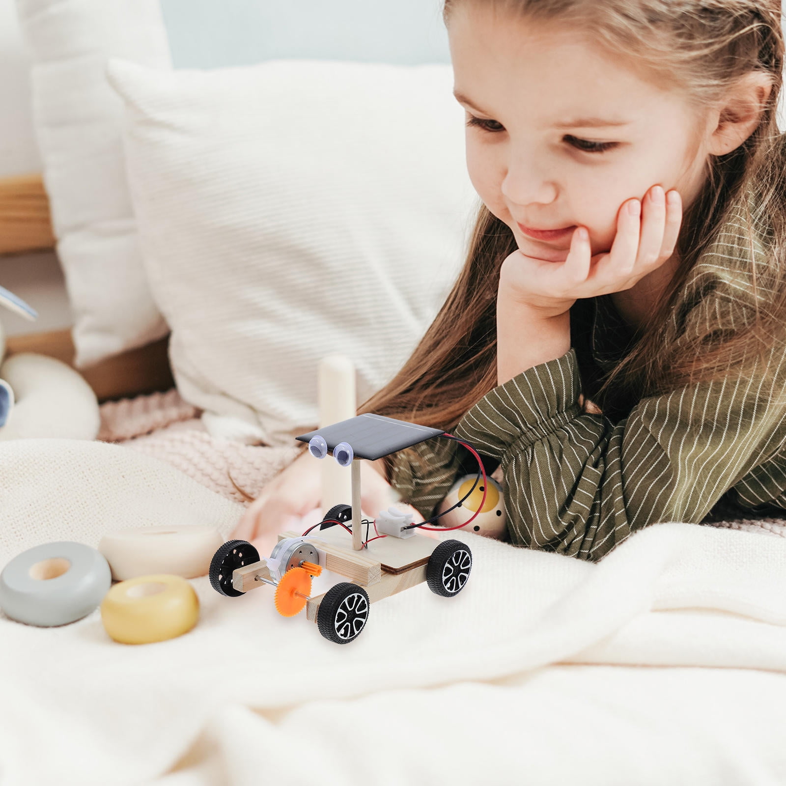 MIPCASE 1 Set Mini Solar Car Toy for Kids Stem Building Toys with and ...