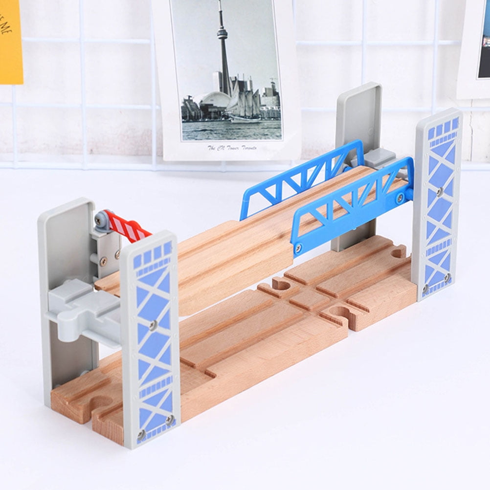 MIPCASE 1 Set Train Tracks Bridge Grey Wood for Logical Thinking ...