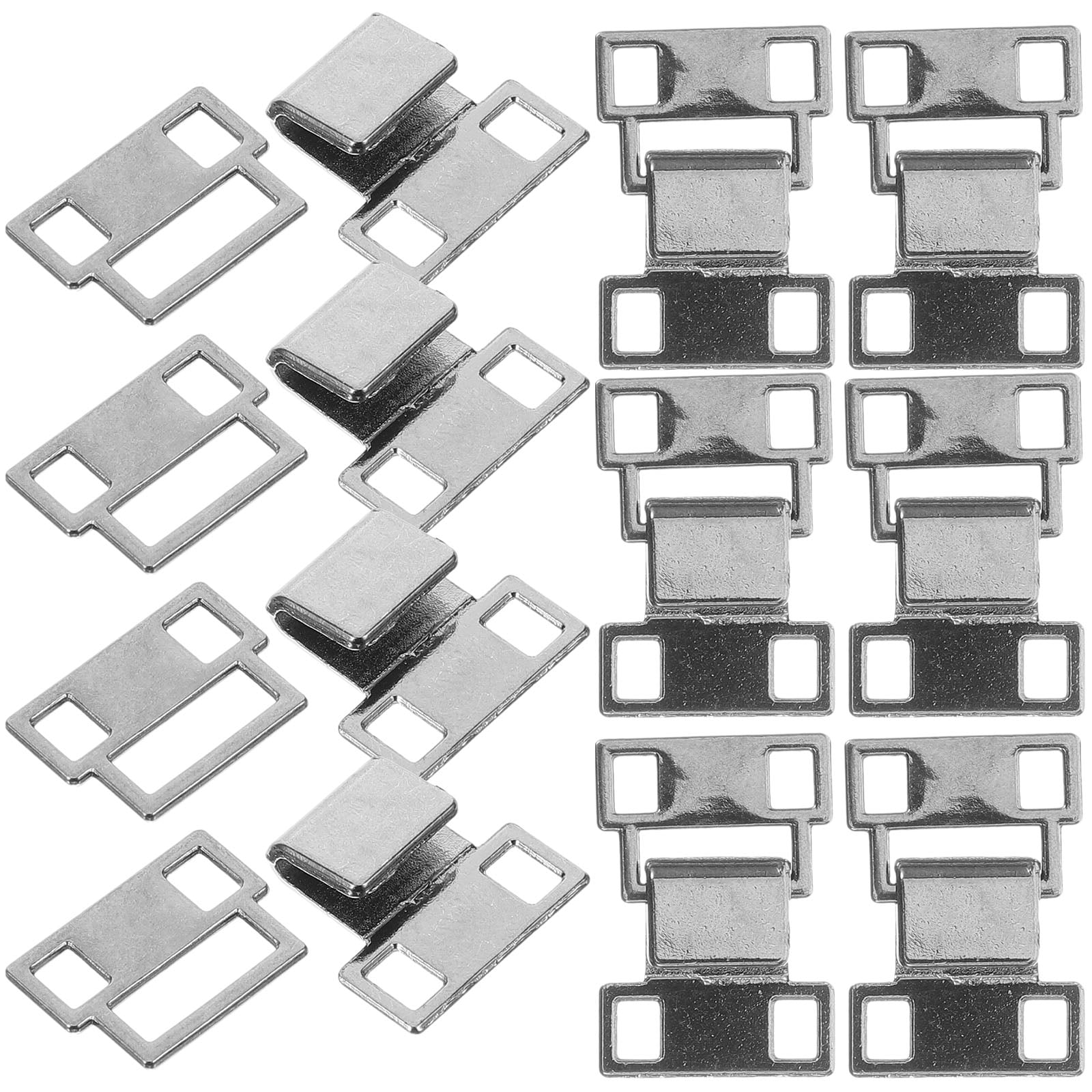 MIPCASE 10 Sets Sewing Hooks and Eye Clasp for Pants and Shirts Metal ...
