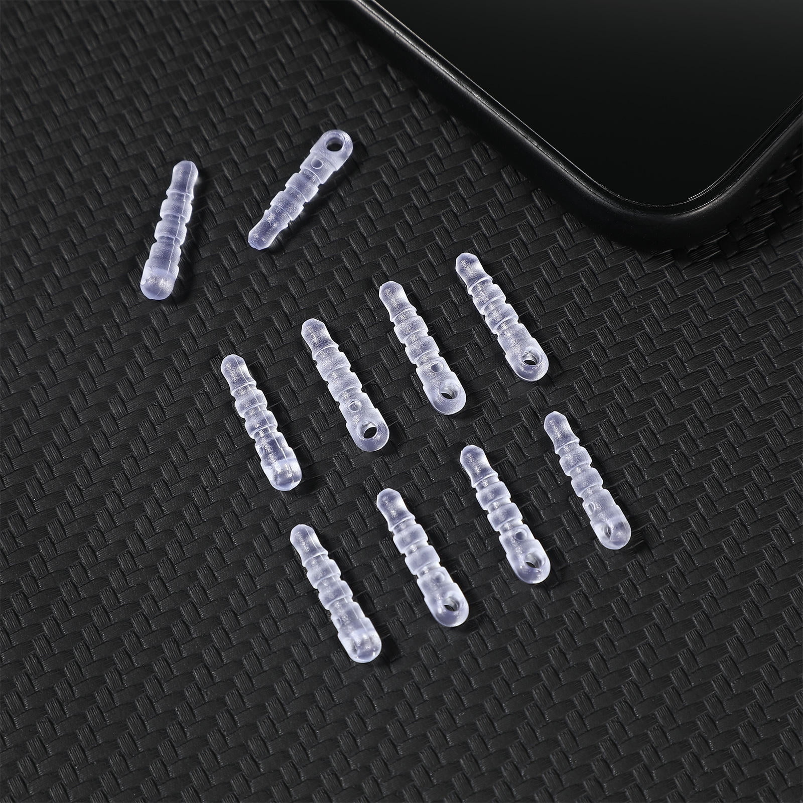 MIPCASE 100Pcs Transparent PVC Headphone Jack Dust Plugs Phone Dust ...