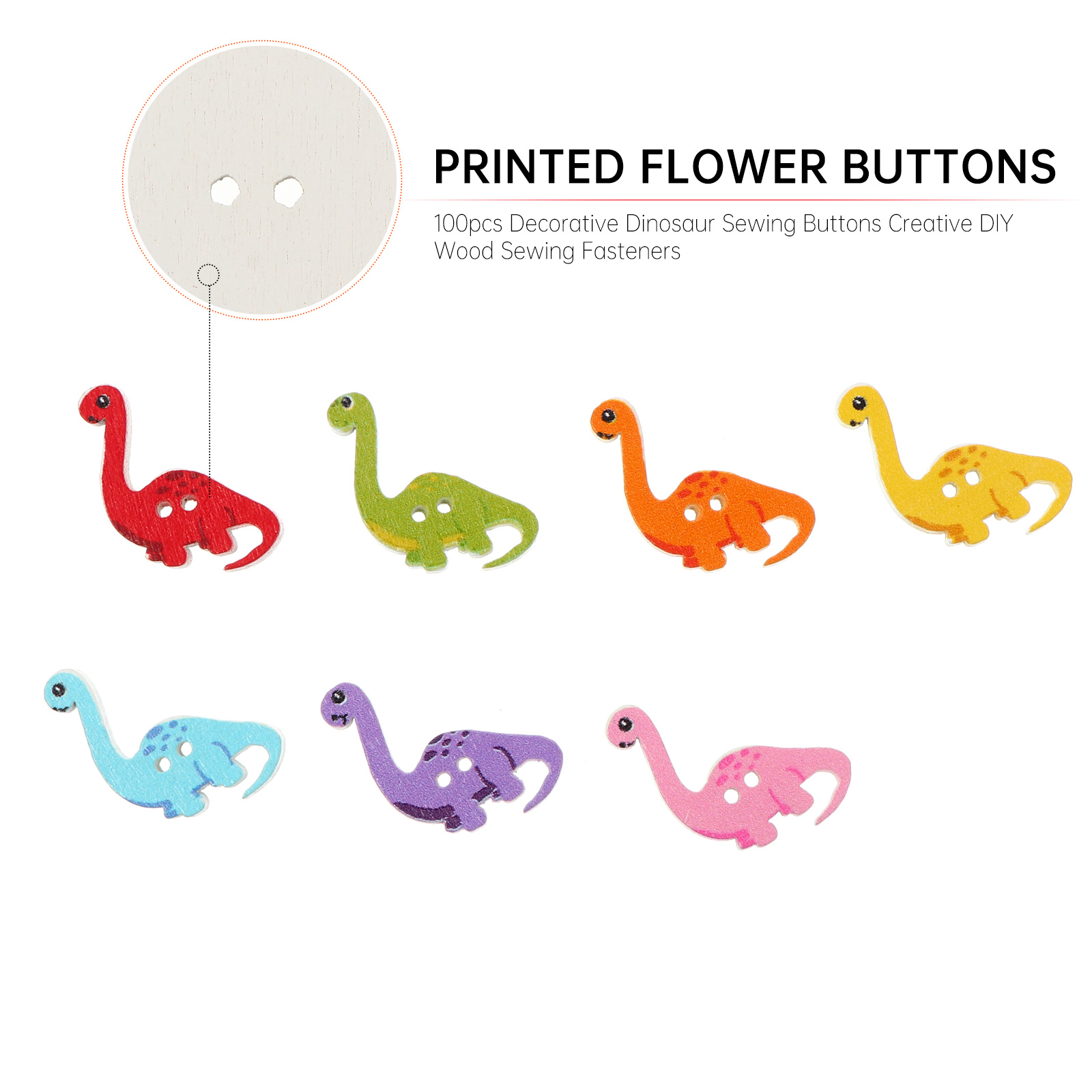 MIPCASE 100Set Decorative Sewing Fasteners Dinosaur Shape Creative ...