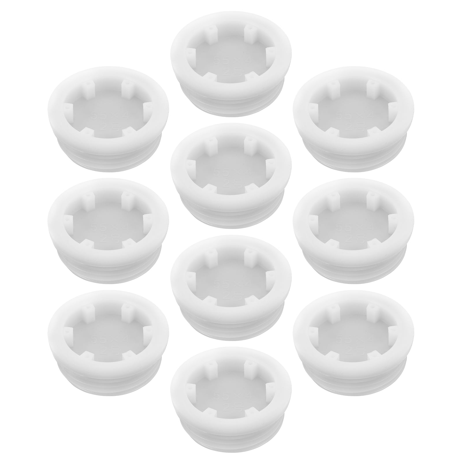 MIPCASE 10Pcs White Plastic Bucket Seal Lids Threaded Drum Caps Leak ...