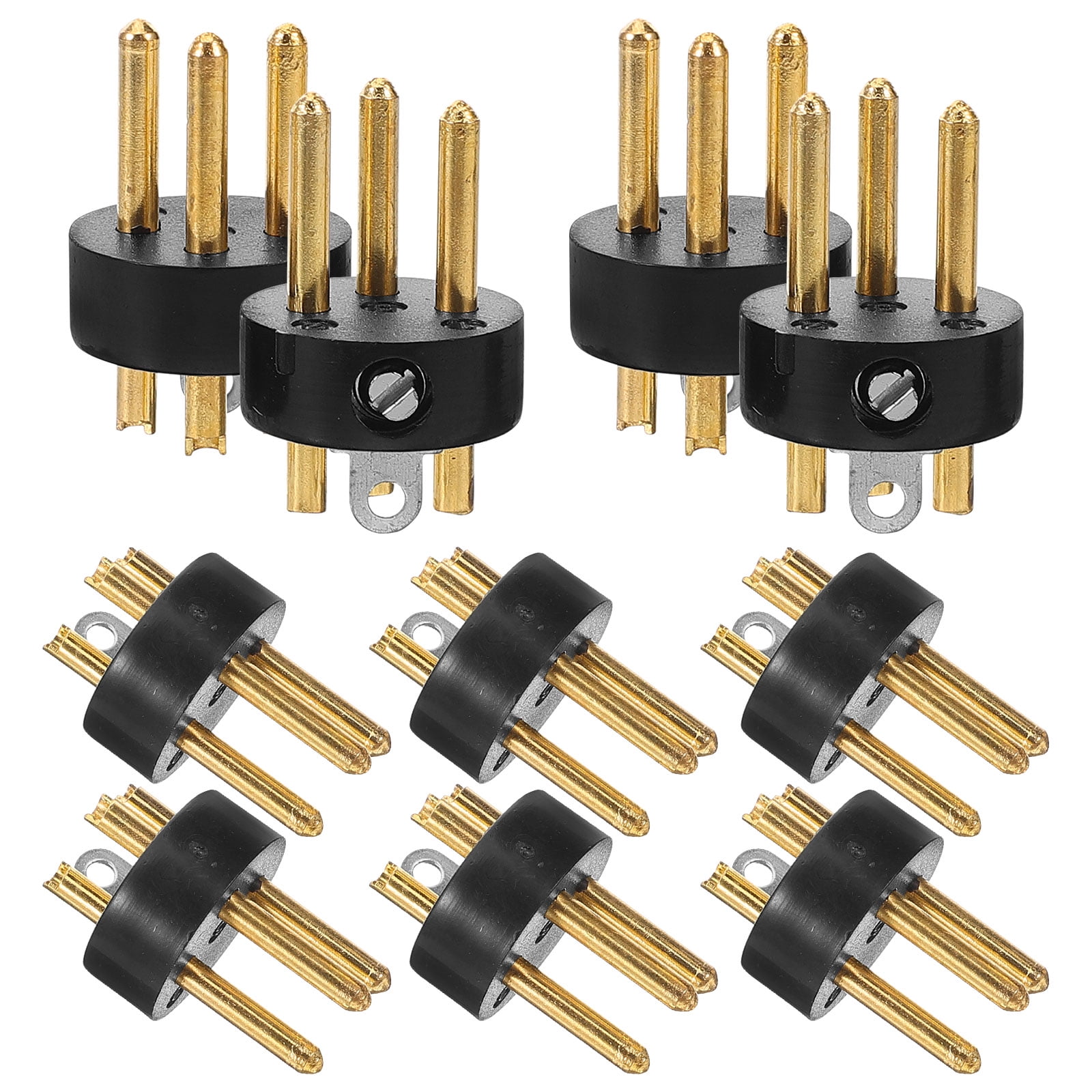 MIPCASE 10Pcs 3 Pin Plugs Cylindrical Black Mic Connectors for Ktv ...