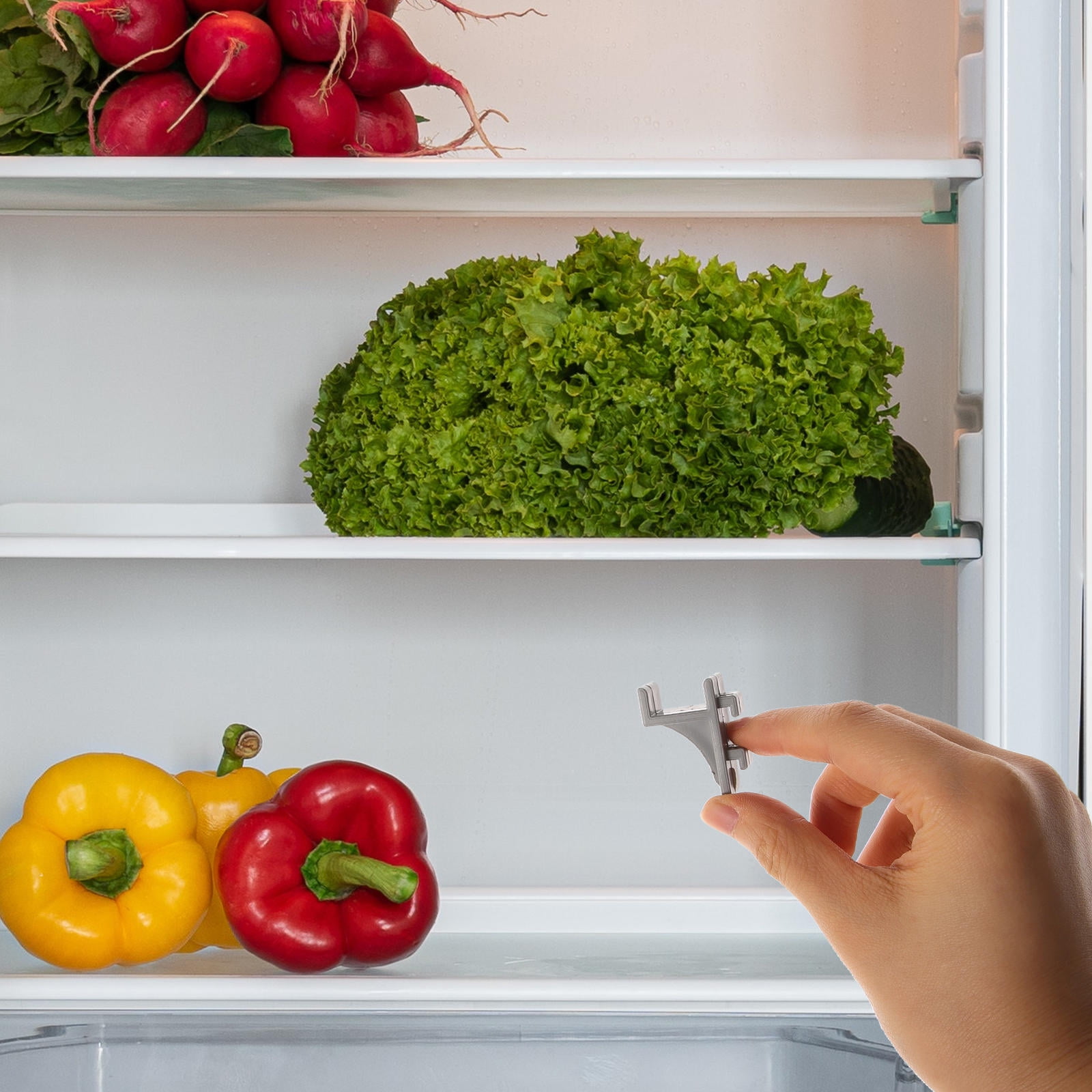 MIPCASE 10Pcs Hook Shape Freezer Shelf Clip for Kitchen Organization ...