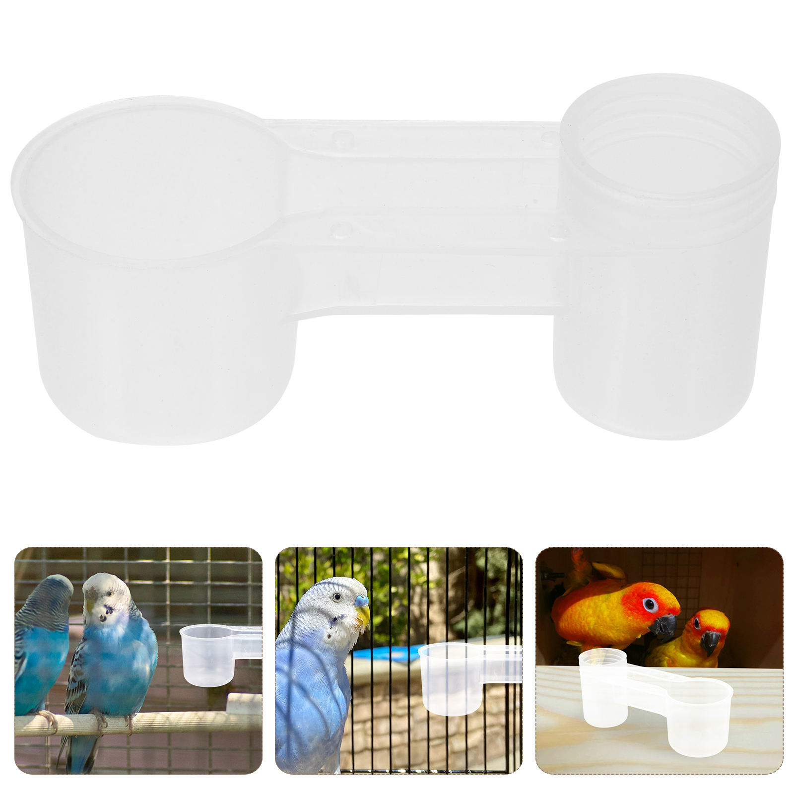 MIPCASE Bird Waterers and Feeders Birds Water Deflector Double Ports ...