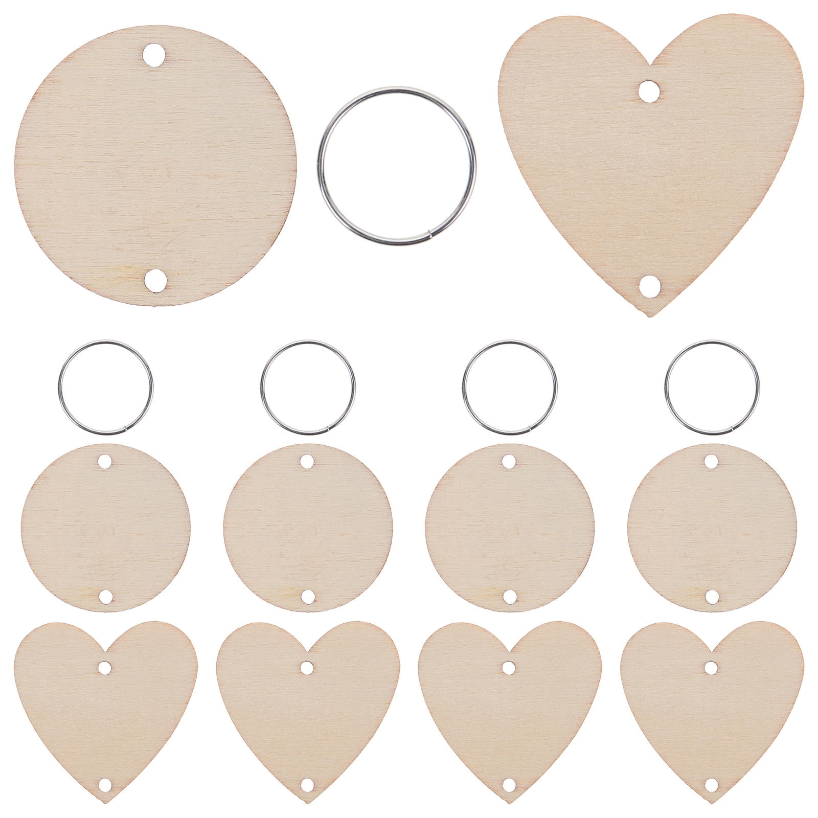 MIPCASE 120 Pieces Round Wood Circles for Crafts Simple Design Reminder ...