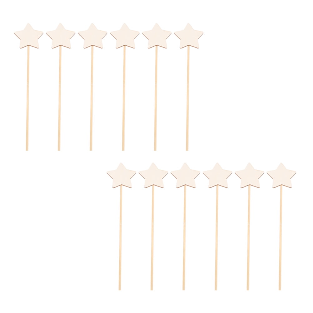 MIPCASE 12Pcs Fairy Stick Graffiti Toy DIY Painting for Kids Wood Color ...