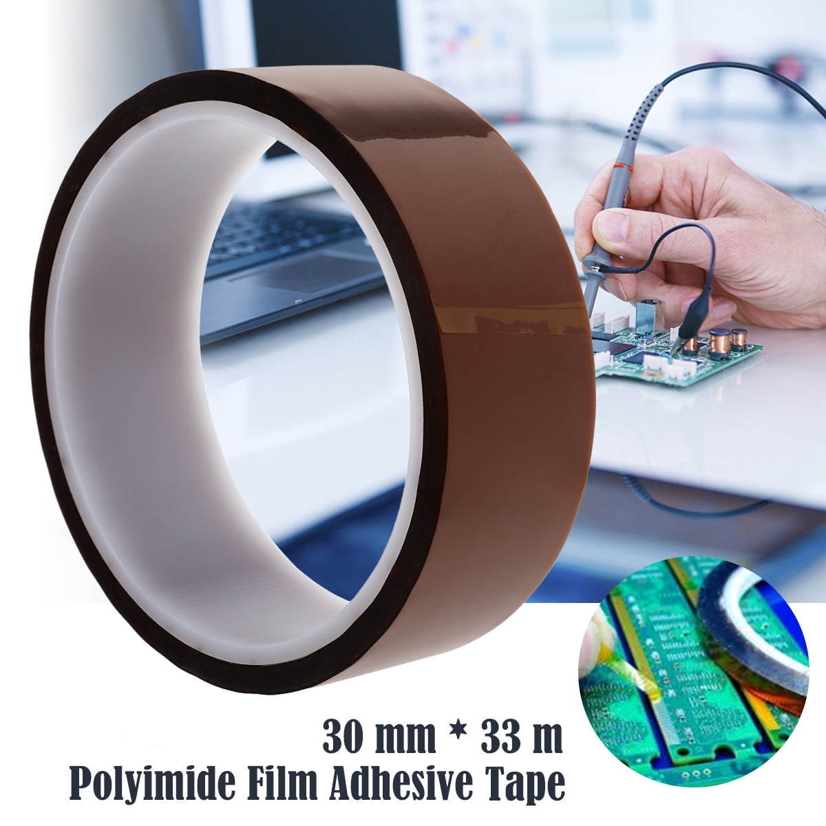 MIPCASE 1Pack High Temp Tape for Heaters Polyimide Film Tape Acid and ...