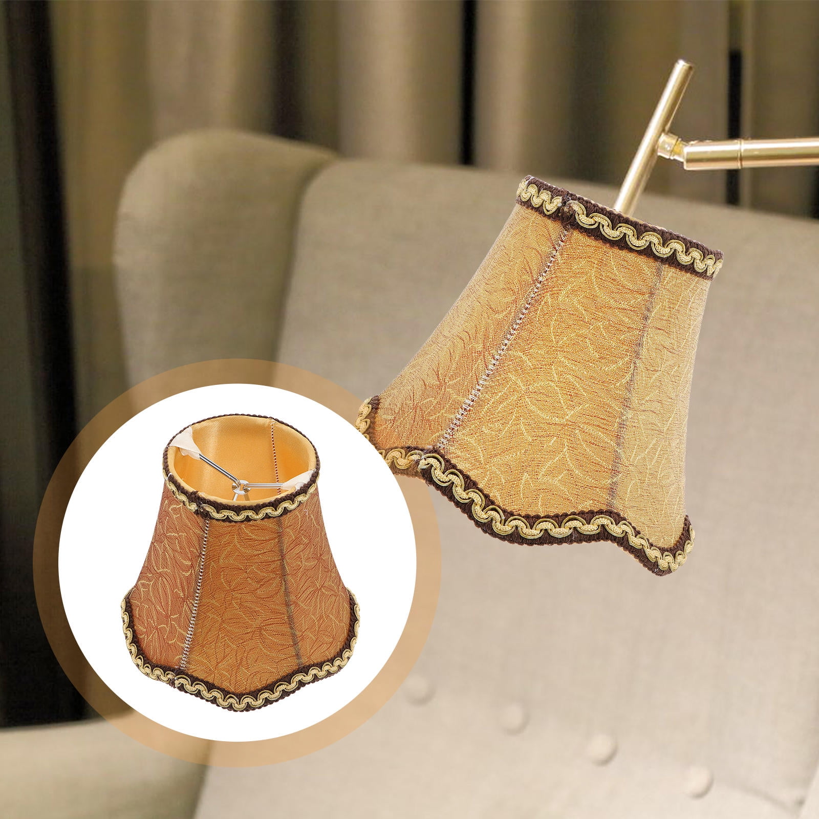 MIPCASE 1Pack Small Vintage Lamp Shade Cloth Lampshade Square Light ...