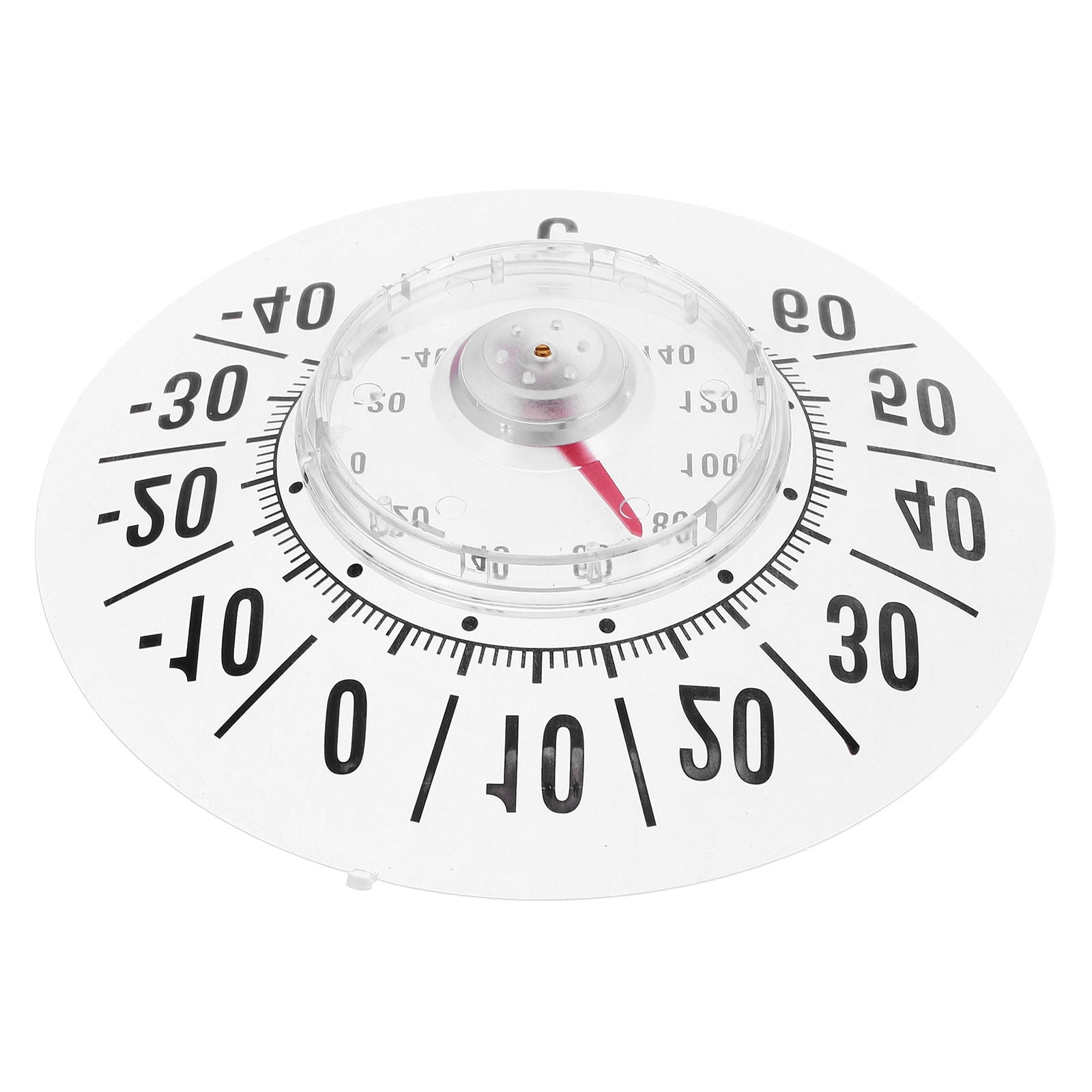 MIPCASE 1Pack White PVC PC Round Window Thermometer for Indoor and ...