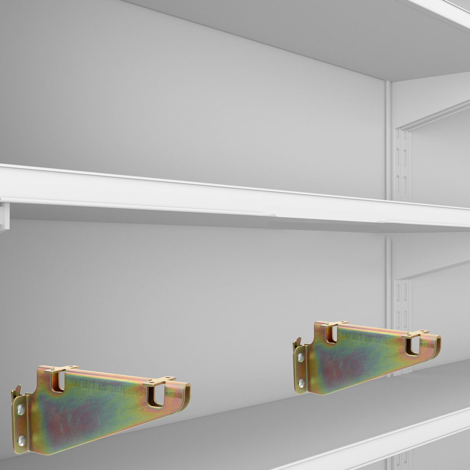 MIPCASE 1Set Galvanized Steel E Track Fixed Shelf Bracket for Warehouse ...