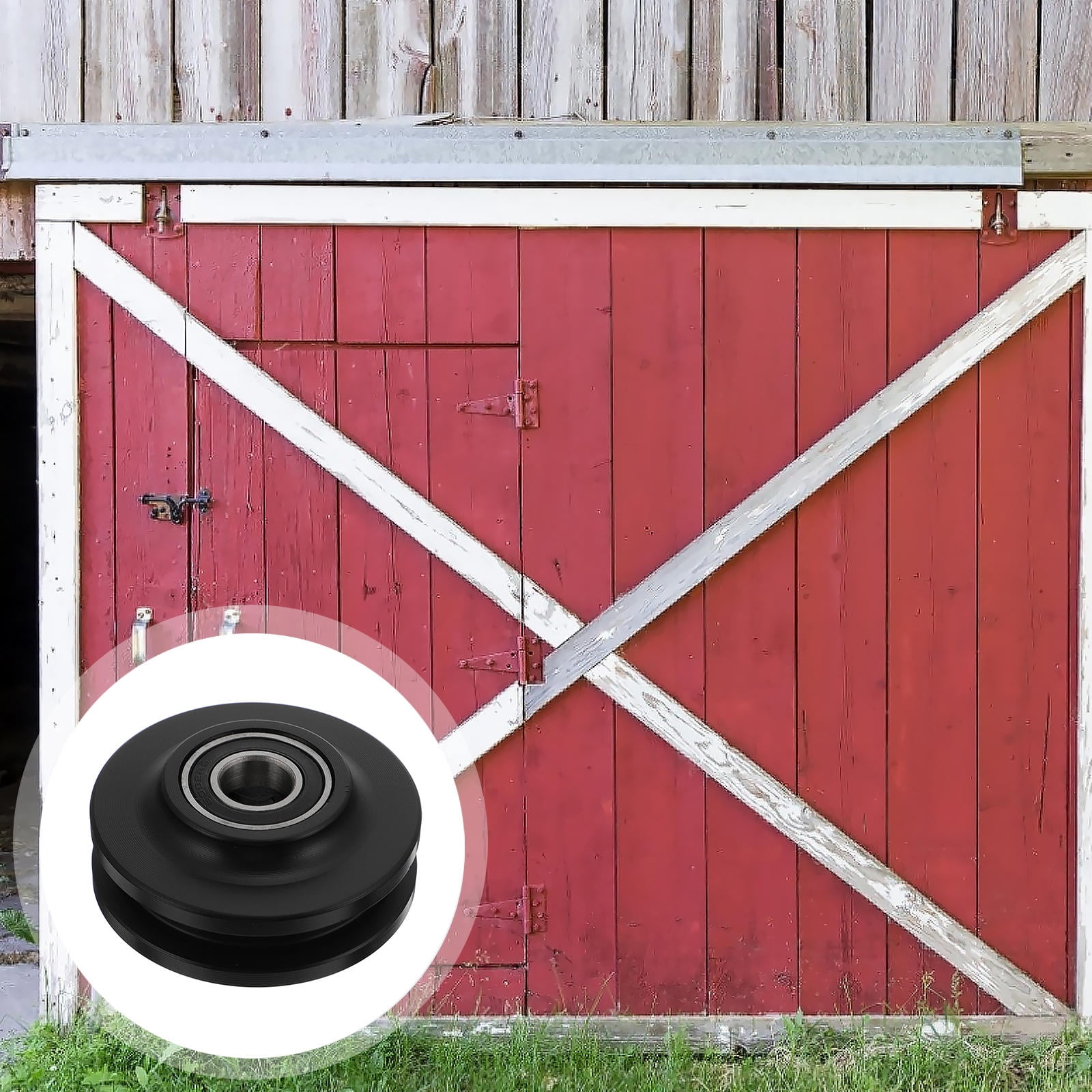 MIPCASE 1Pc Nylon Barn Door Guide Pulley Black Door Roller for Smooth ...