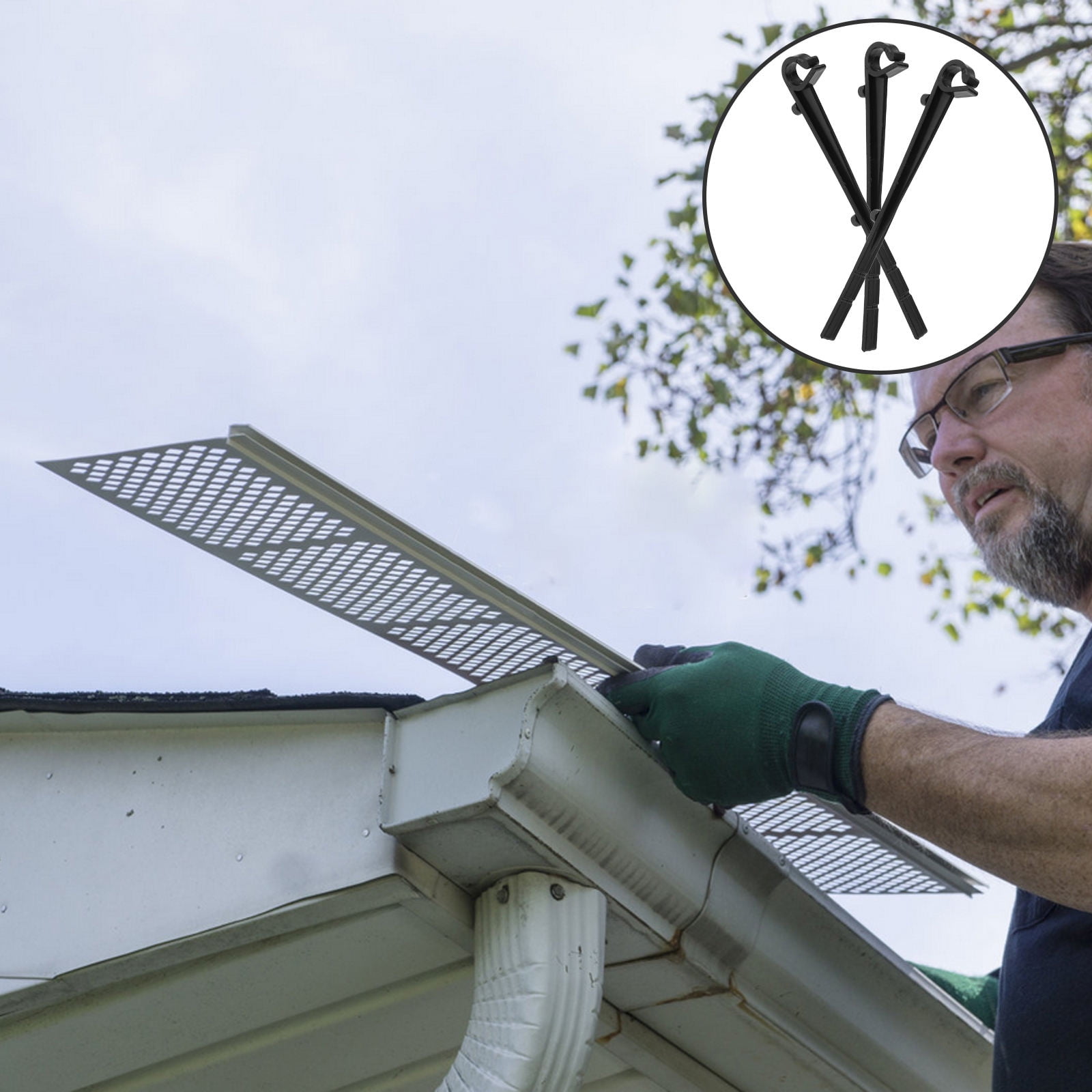 MIPCASE Gutter Guard Clip Black Plastic 20Pcs - Walmart.com