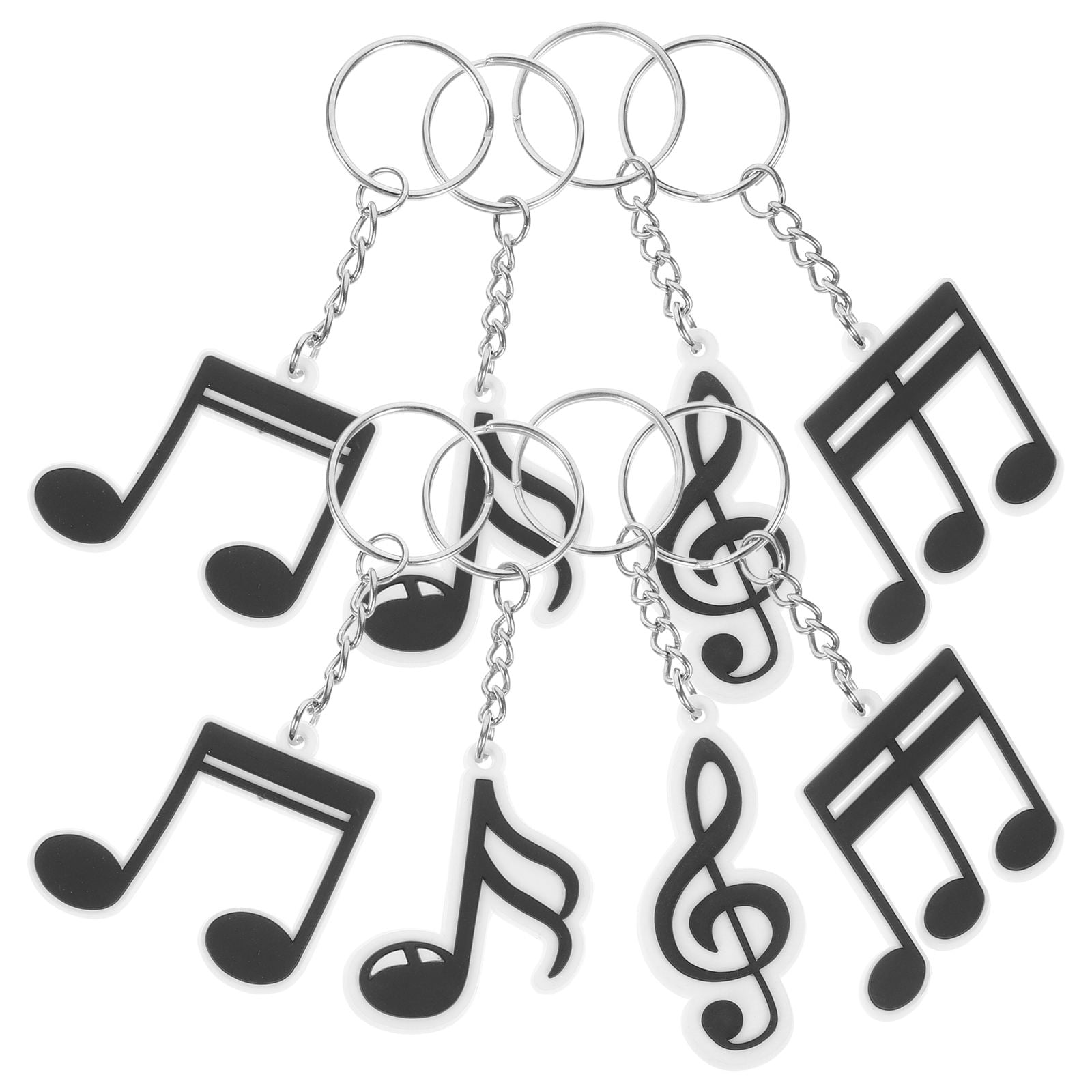 MIPCASE Event Decorations Music Keychains Black 20Pcs 4.13X0.94X0.16in ...