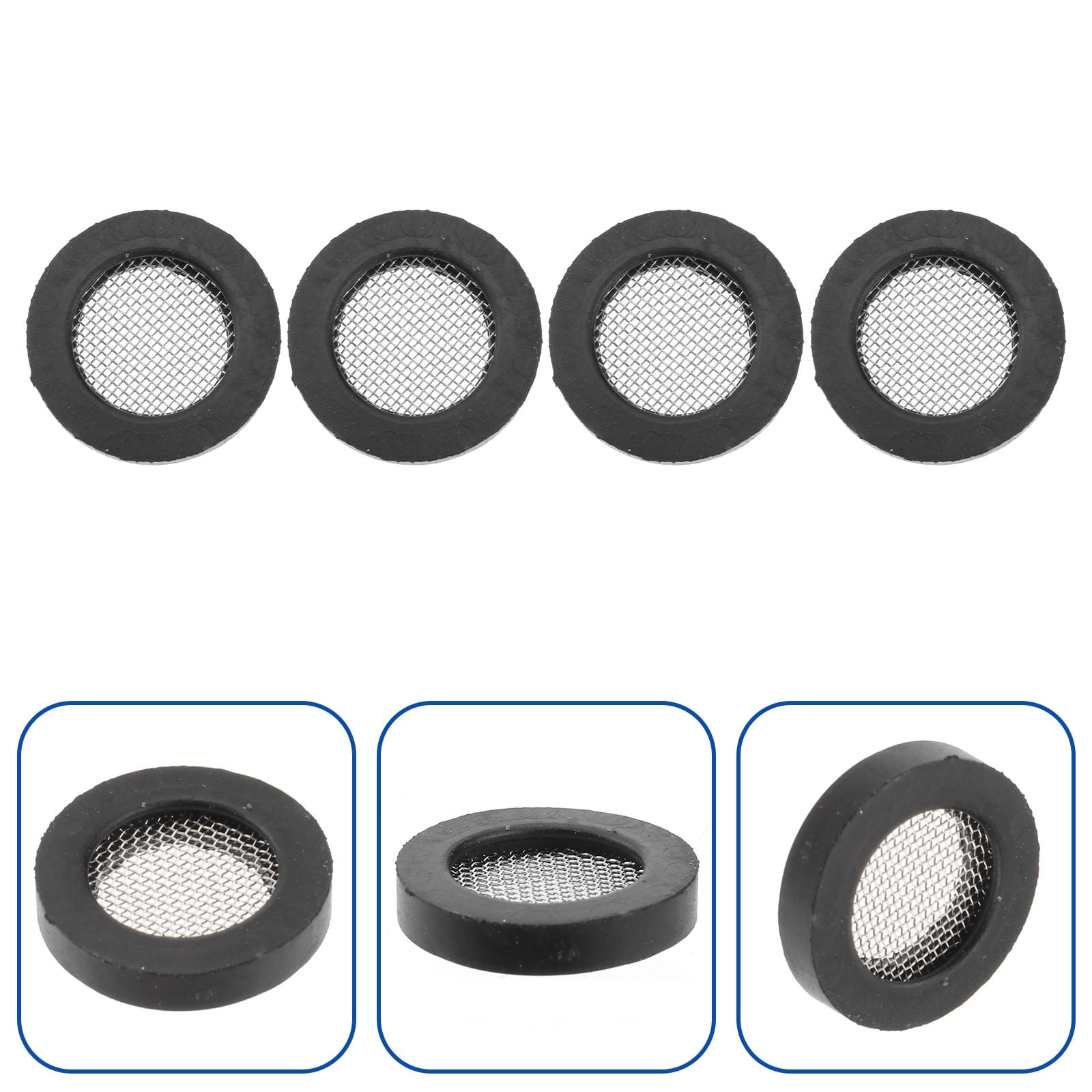 MIPCASE 20Set Black Rubber Mesh Bellows Washer for Hose Gasket with ...