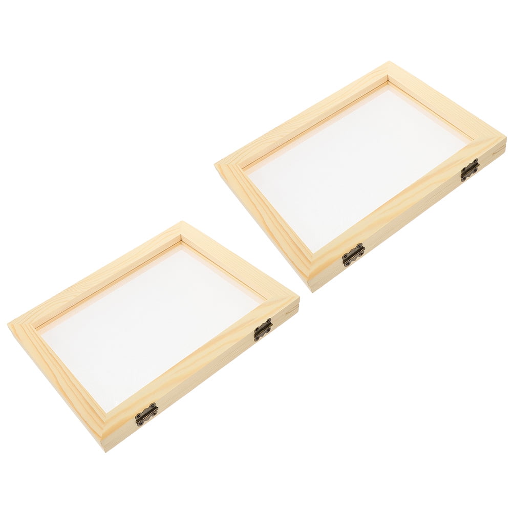 MIPCASE 2Pcs Wooden Paper Making Frame Screen DIY Craft Mold for ...
