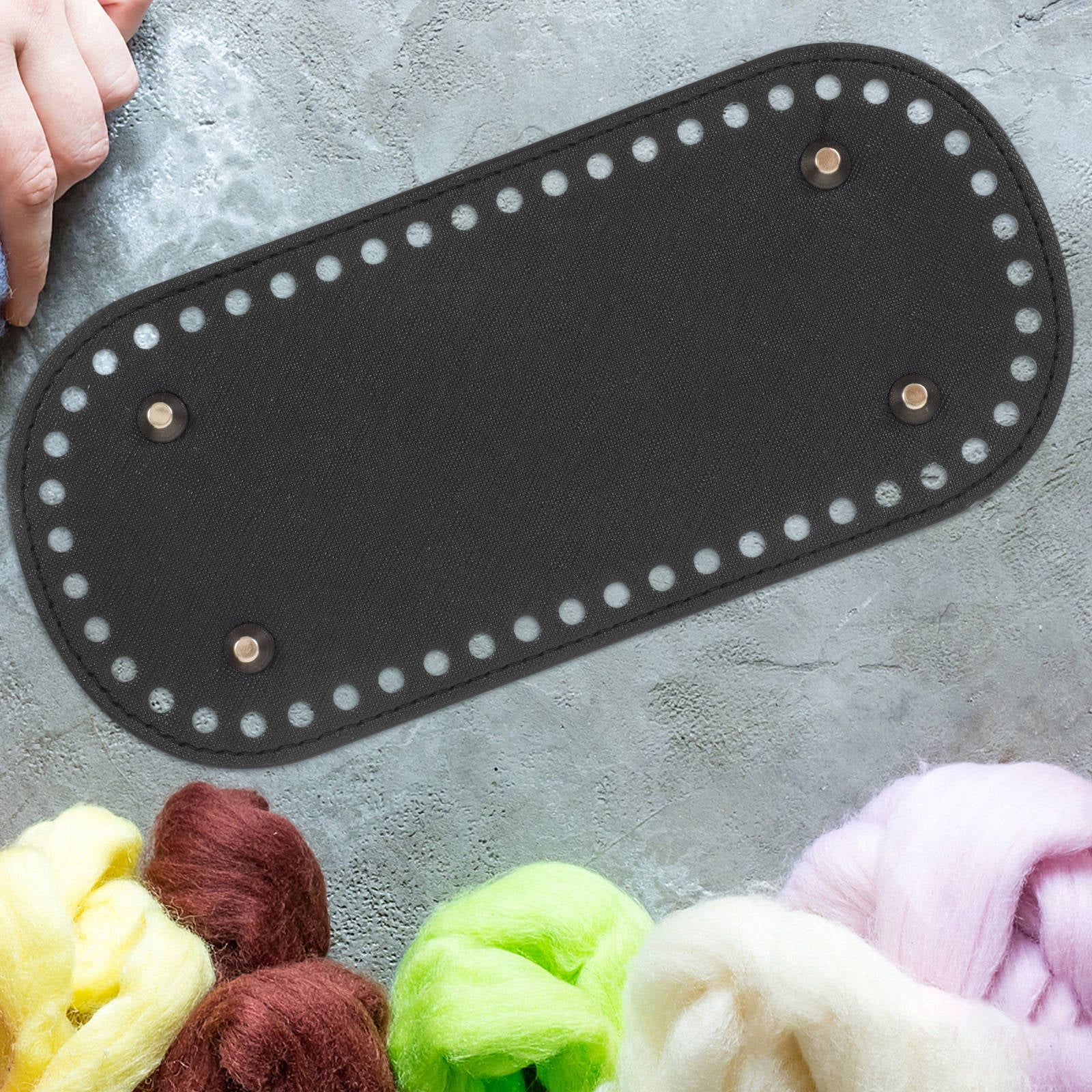 MIPCASE Crochet Bag Accessory 2Pcs Black PU Bottom Base Board Pre ...