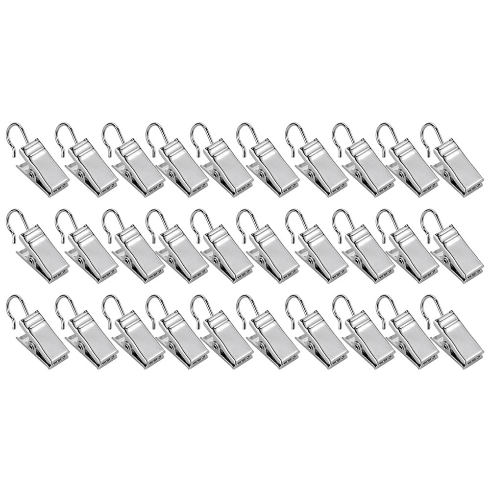 MIPCASE 30 Pcs Backdrop Clips Silver for Event Organizers Hanging ...